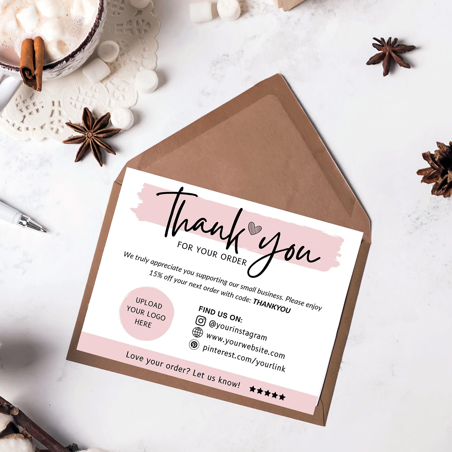 Free Small business Thank You Card canva Template – Fully Editable and ...